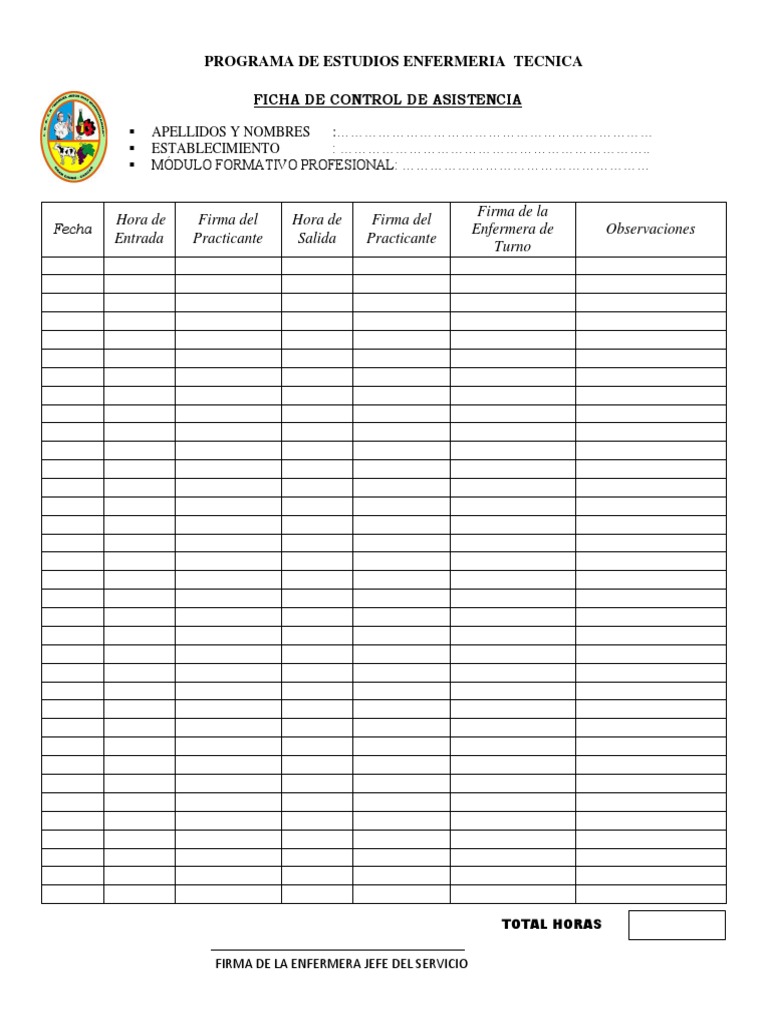 Ficha De Control De Asistencia De Practicas Pre Profesionales | Images ... Ficha De Control De Asistencia De Practicas Pre Profesionales | Images ...