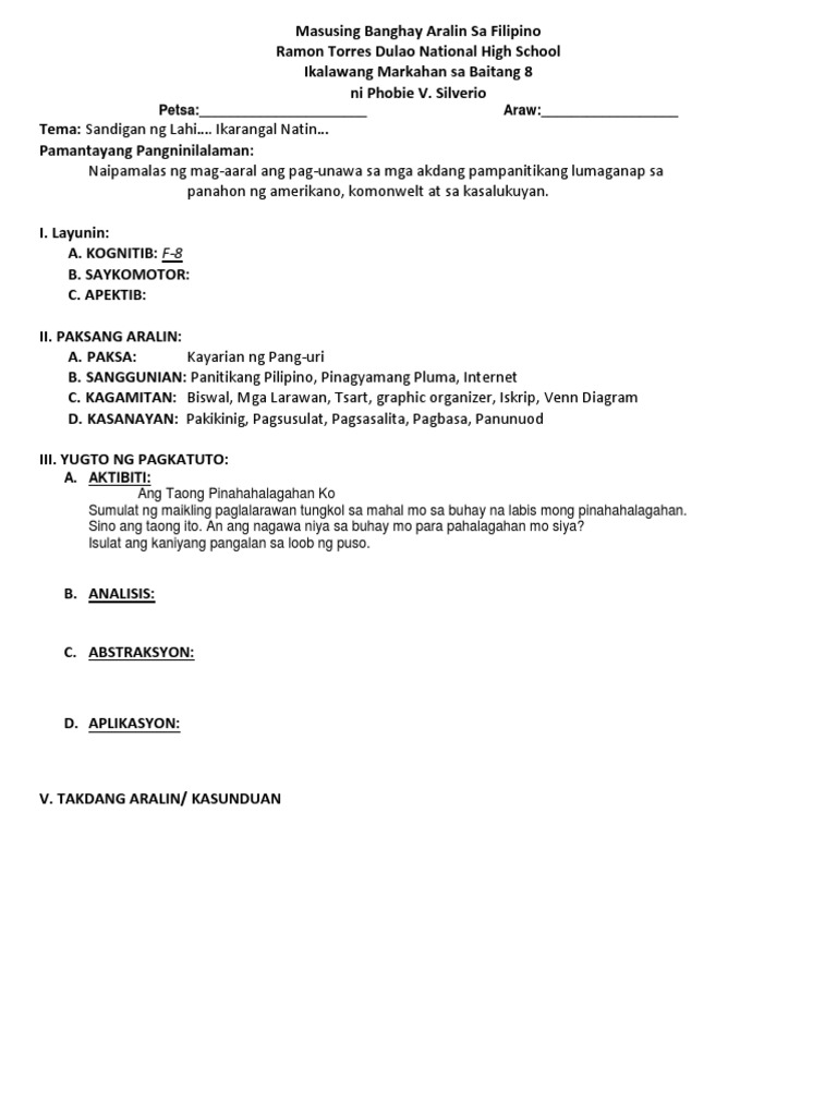 Kayarian NG Pang Uri | PDF