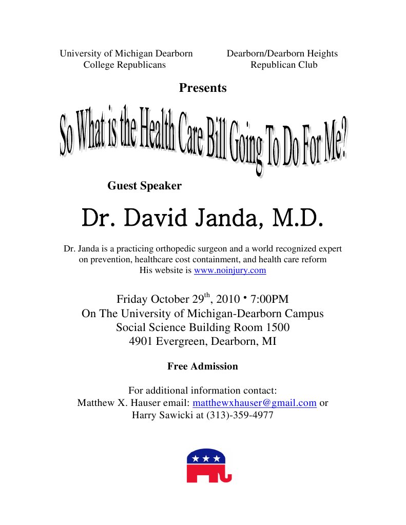 Dr. David Janda: Healthcare Reform Talk | PDF | Social Science