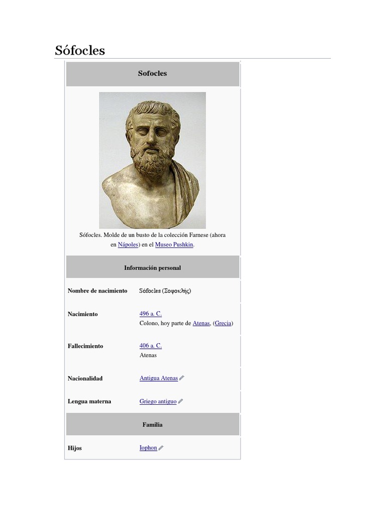 Sofocles | PDF | Sófocles