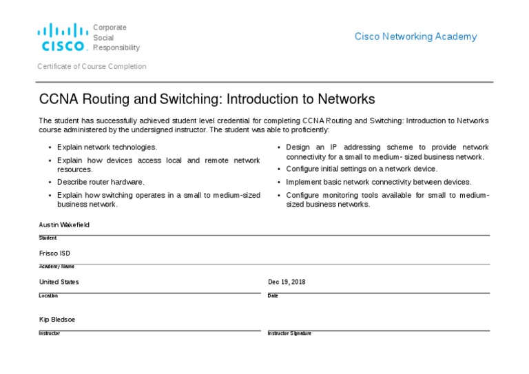 CCNA Routing and Switching: Introduction To Networks: Cisco Networking Academy | PDF
