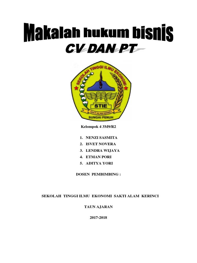 Makalah CV Dan PT | PDF