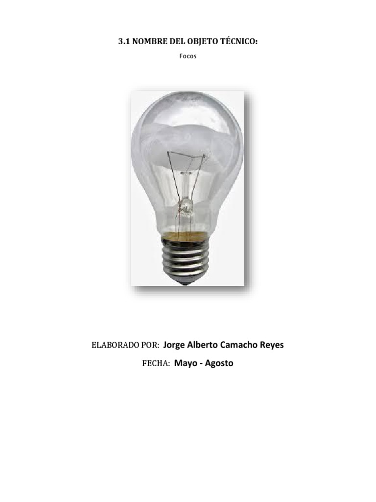 El Foco | PDF | Bombilla incandescente | Thomas Edison