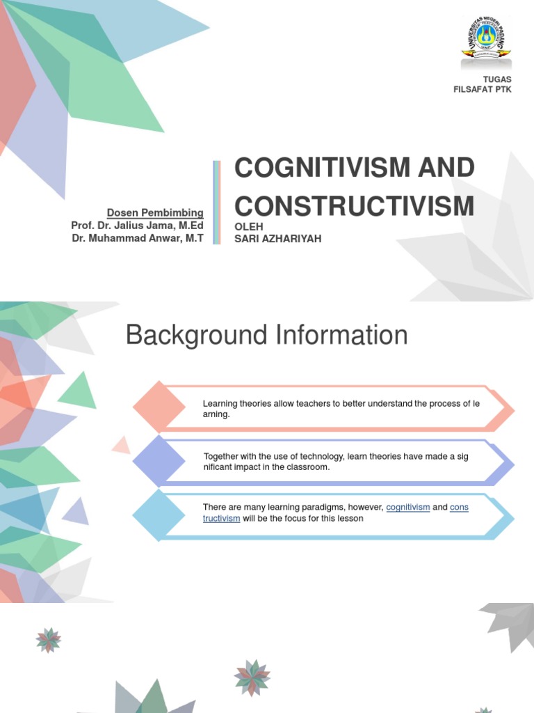 Slide PPT - Cognitivsm and Constructivism | PDF | Constructivism ...