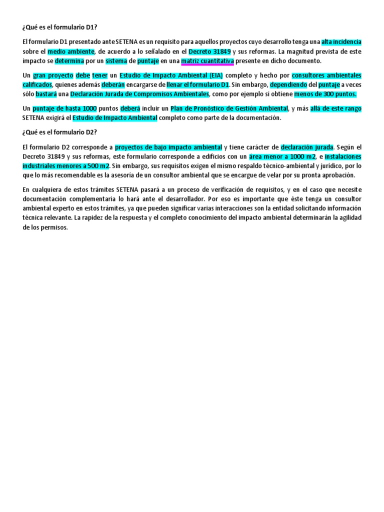 ¿Qué es el formulario D1?