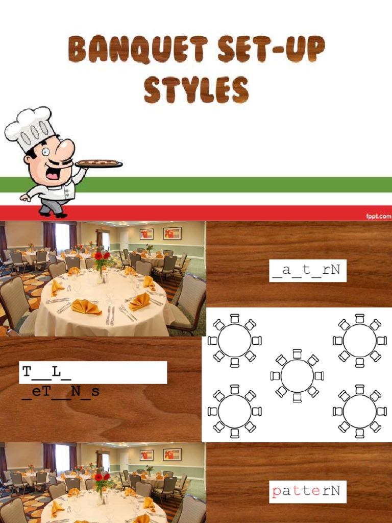 Banquet Setup Style | PDF | Lecture | Teachers