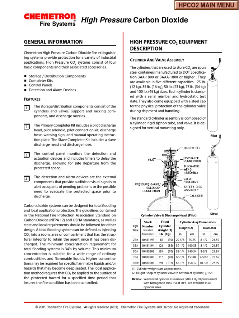 HPCO2 Spec Sheet | PDF | Valve | Carbon Dioxide