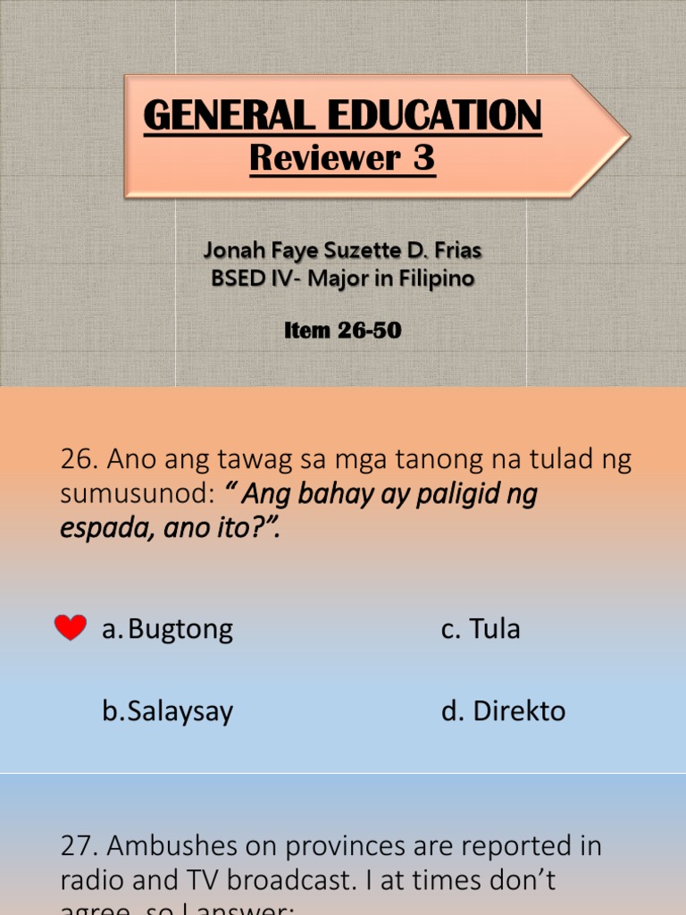 General Education | PDF | Tagalog Language | Wellness