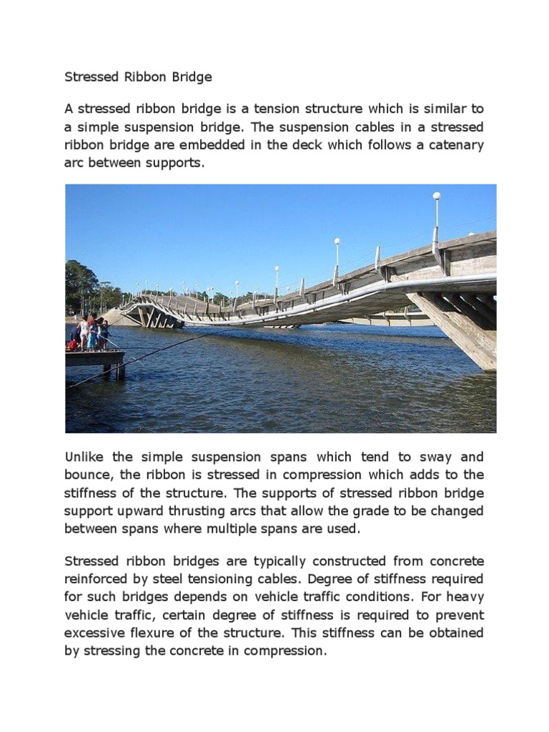 Stressed Ribbon Bridge PDF | PDF | Bridge | Engineering