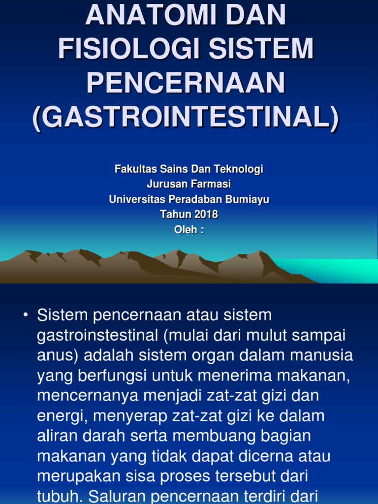 Anatomi dan Fisiologi Sistem Pencernaan (Gastrointestinal) | PDF Anatomi dan Fisiologi Sistem Pencernaan (Gastrointestinal) | PDF