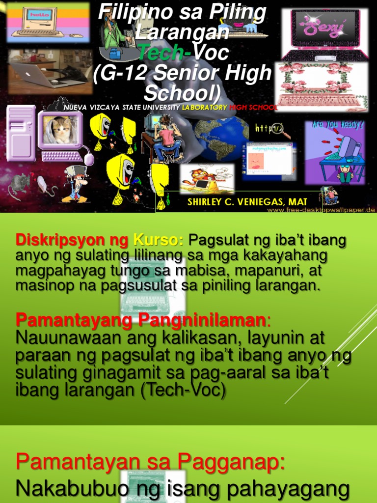 Filipino Sa Piling Larangan (Tech-Voc) - FinalRESave2017 | PDF