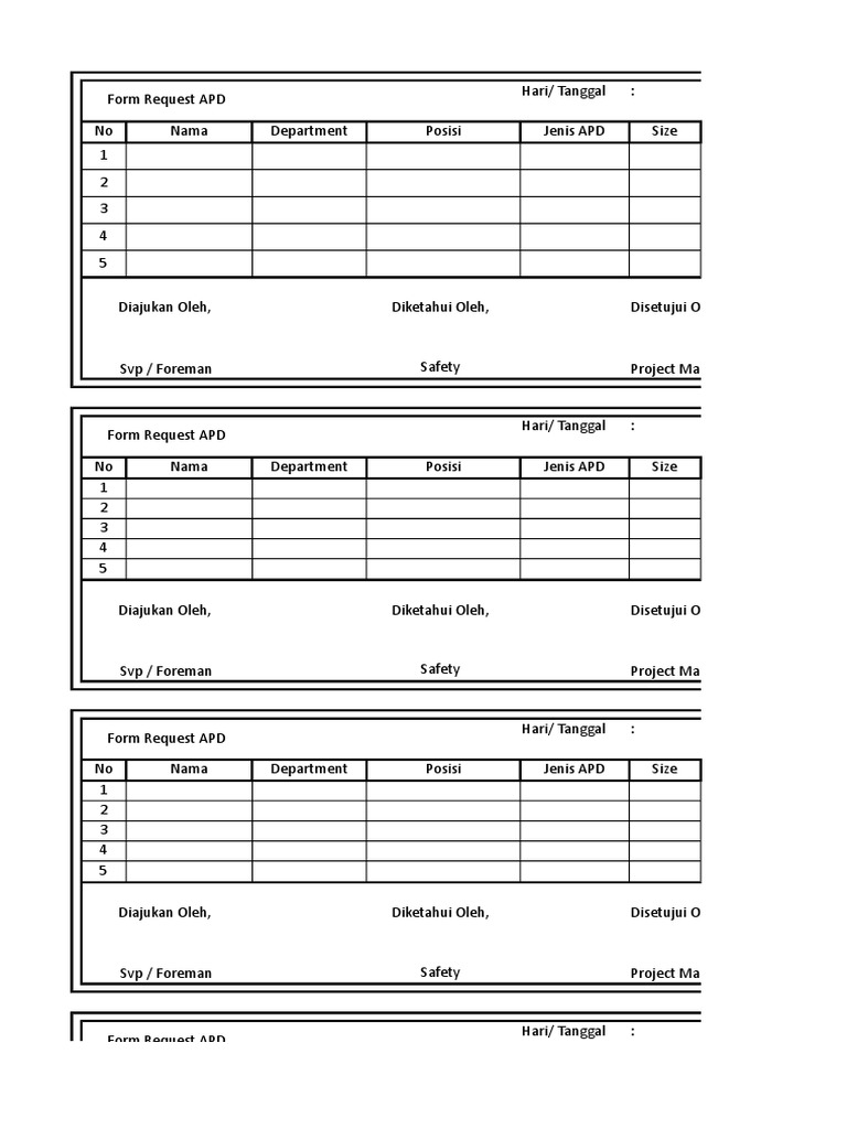 Form Request APD | PDF