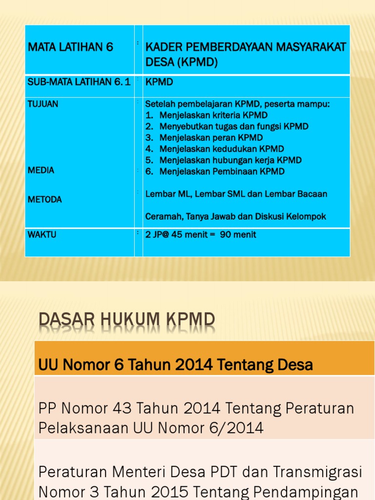 KPMD | PDF | Karier & Perkembangan