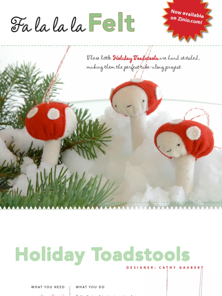 Fa La La La Felt Project | PDF | Yarn | Sewing