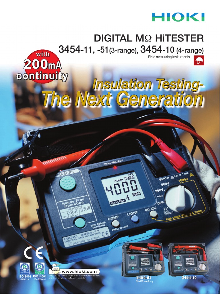 Hioki 3454-11 Brochure | PDF | Electrical Resistance And Conductance ...