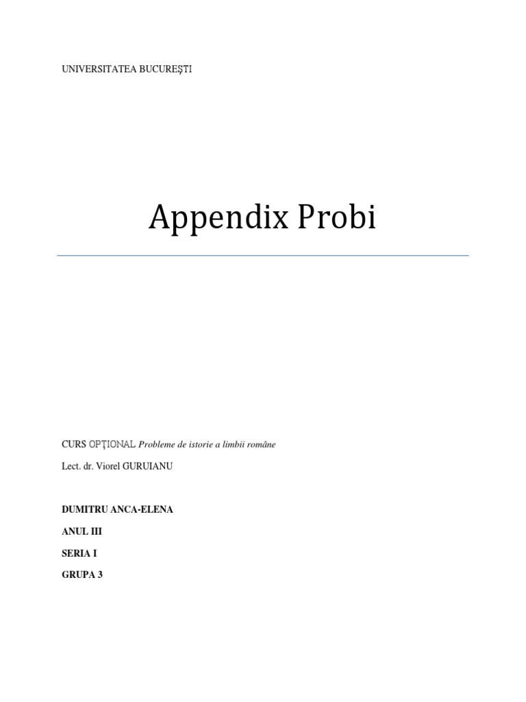 Appendix Probi | PDF