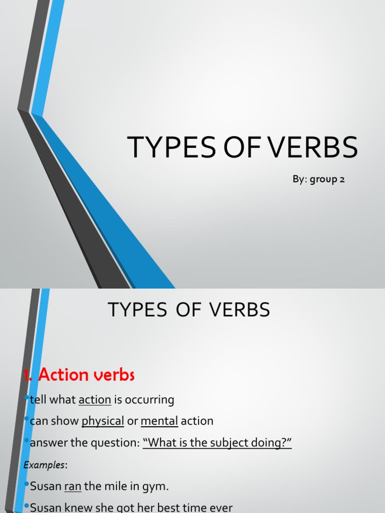 Three Types of Verbs Explained | PDF
