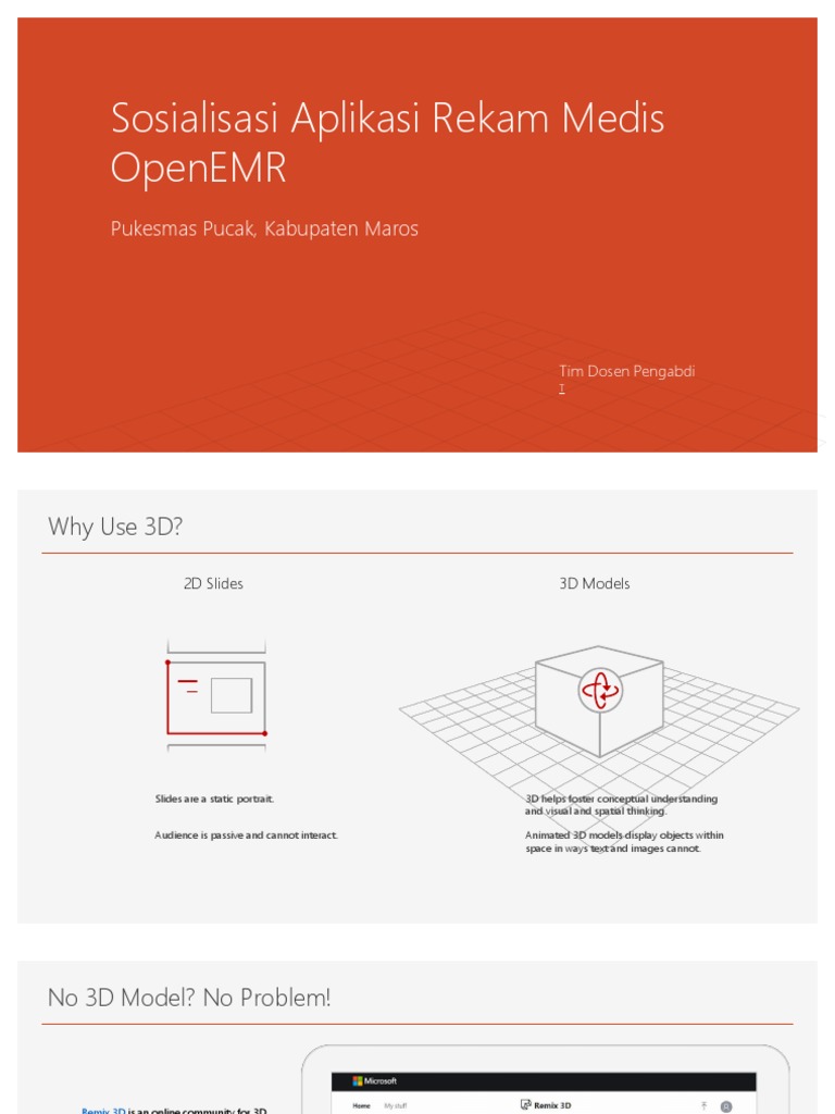 Sosialisasi Aplikasi Rekam Medis OpenEMR | PDF | 3 D Computer Graphics | 3 D Modeling