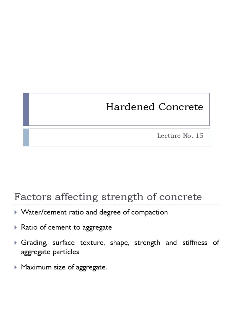 Factors Affecting Concrete Strength | PDF | Porosity | Concrete