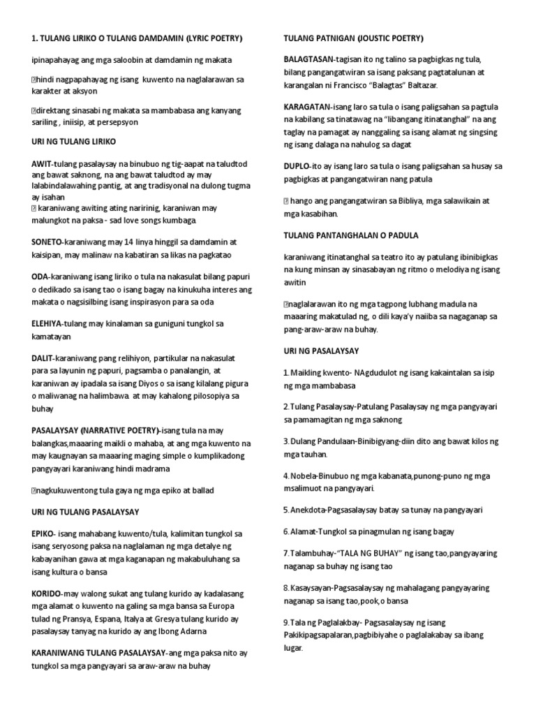 Filipino Outline | PDF