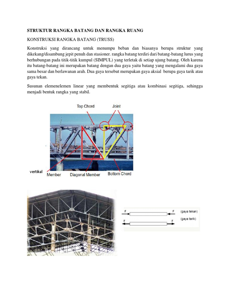 Struktur Rangka Batang Dan Rangka Ruang | PDF