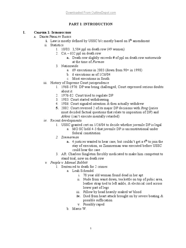 Death Penalty Overview and Debates | PDF | Eighth Amendment To The ...