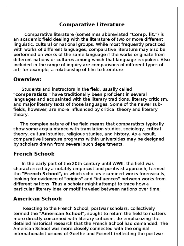 Comparative Literature | PDF | Epistemology | Cognition