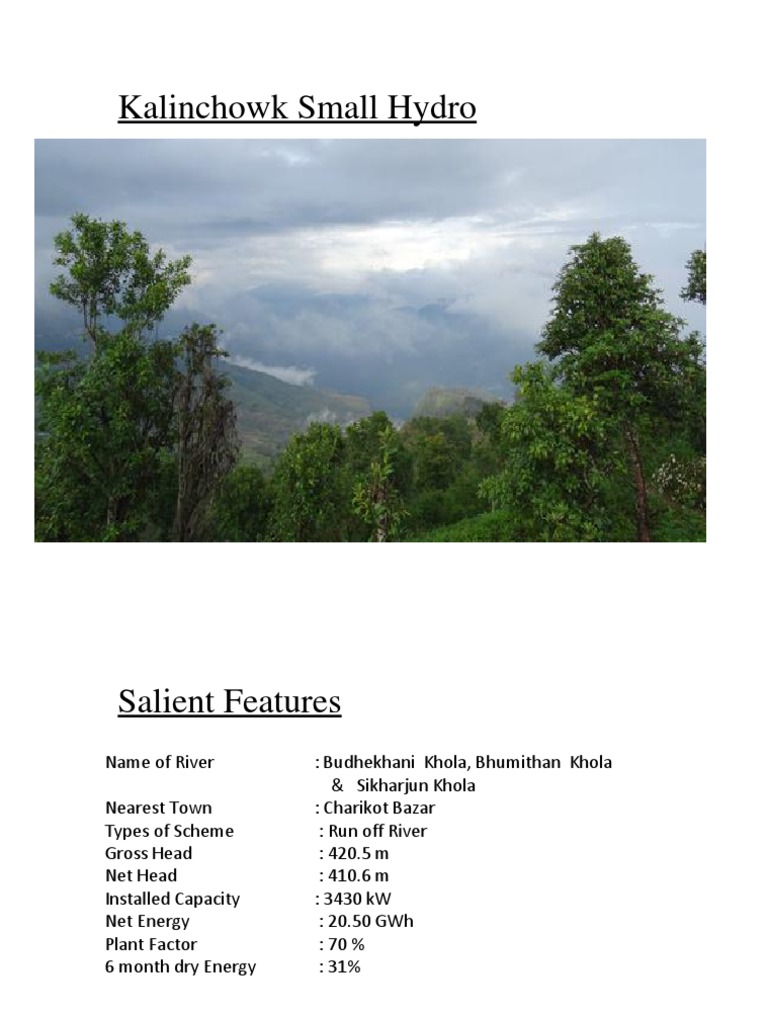Kalinchowk Small Hydro Project Overview | PDF | Hydroelectricity ...