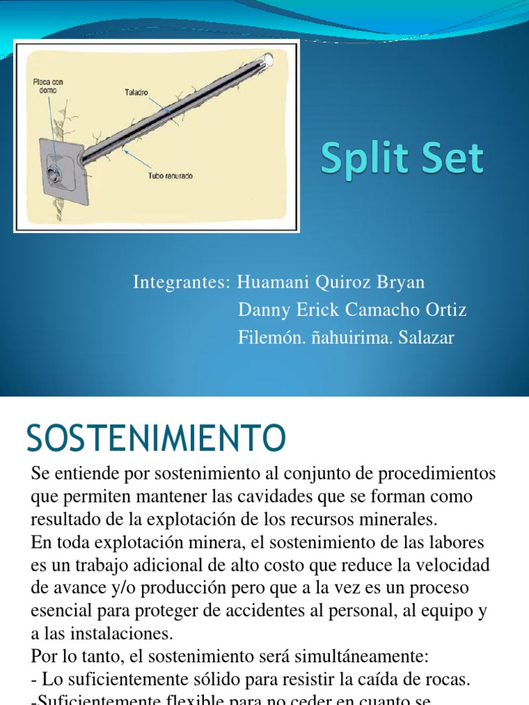 Pernos Split Set | Perforar | Minería