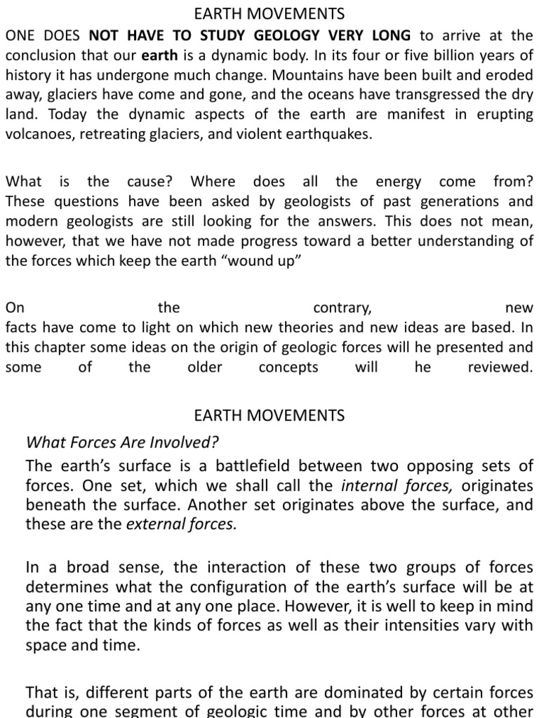 Ppt4 Earth Movements-1 | PDF | Mountains | Earth