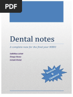 Dental Notes PDF | PDF | Periodontology | Human Head And Neck