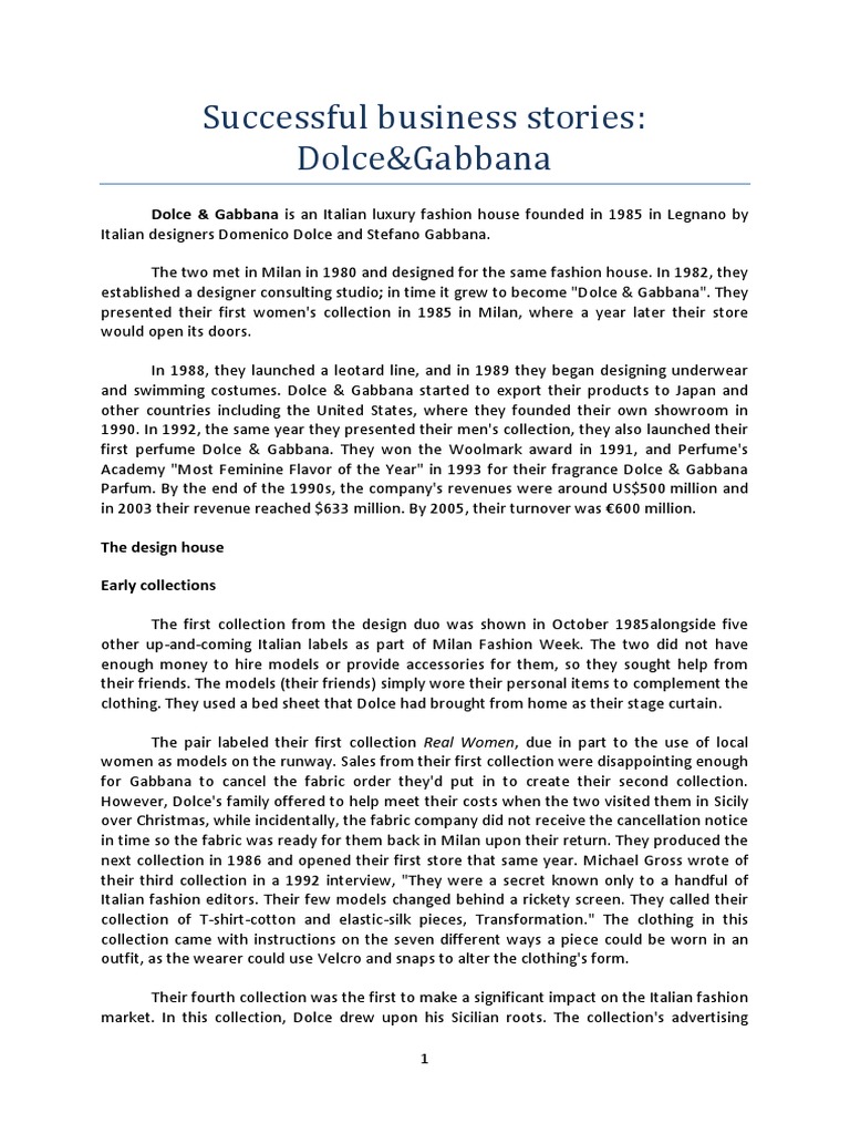Successful Business Stories | PDF | Fashion | Clothing