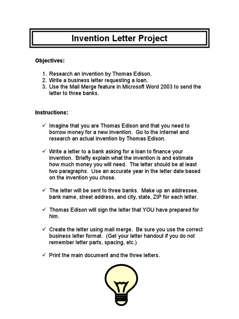 Invention Letter Project | PDF