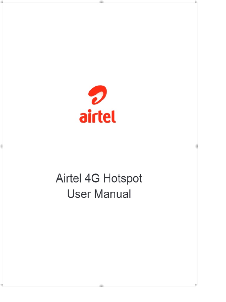 Airtel 4G Hotspot User Manual PDF | PDF