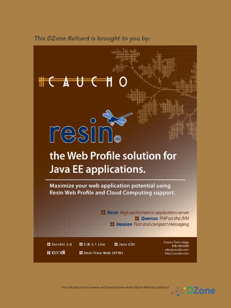 Caucho Resin Java EE 6 Web Profile App Server PDF | PDF | Load ...