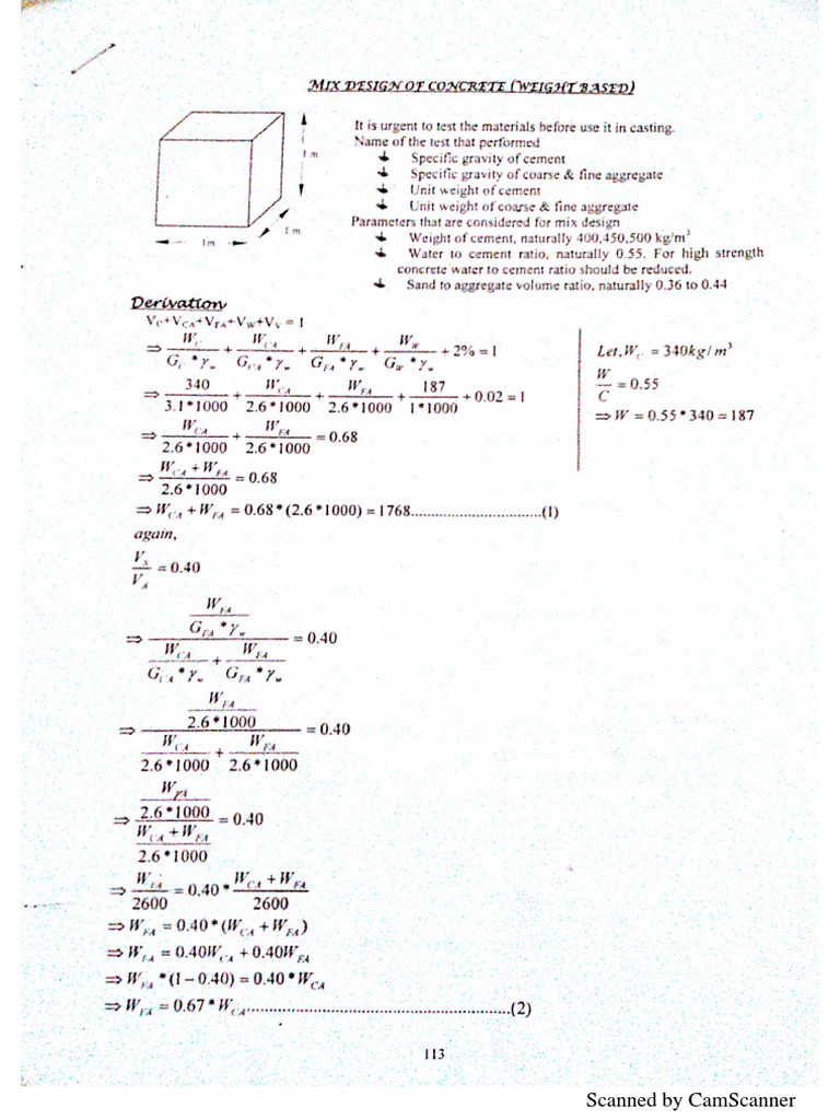 Mix Design (Ratio) | PDF