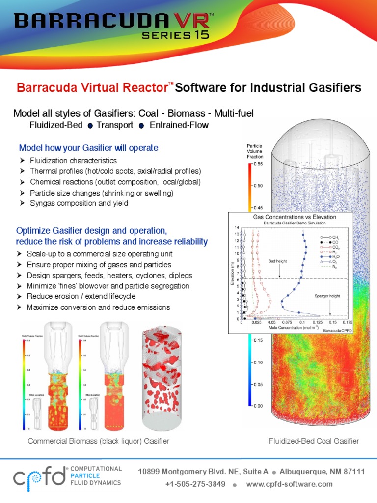 Barracuda Virtual Reactor: Software For Industrial Gasifiers | PDF