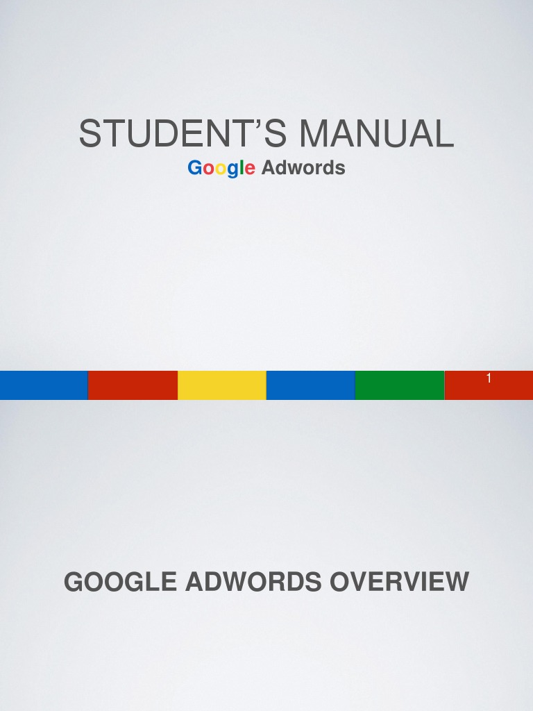 Google AdWords Guide for Students | PDF | Ad Words | Search Engine ...