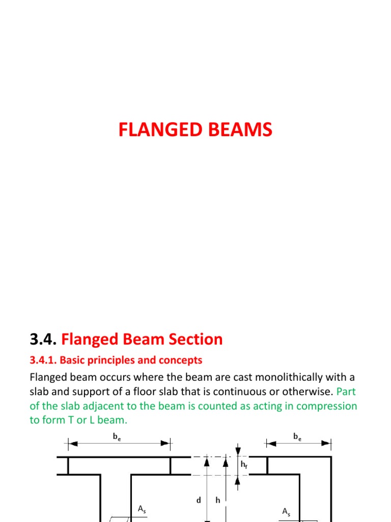 Flanged Beams | PDF | Beam (Structure) | Solid Mechanics