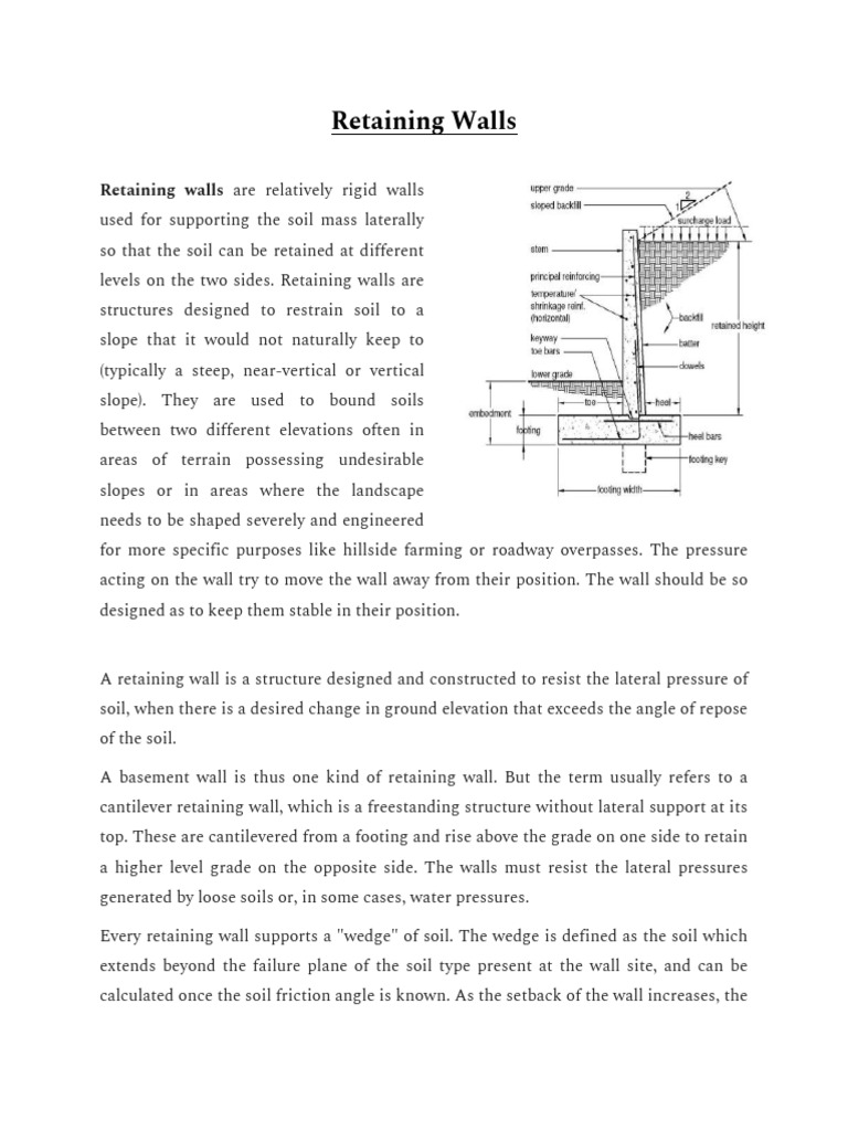 Case Study of Failure of Retaining Wall | Economic Sectors | Structural ...