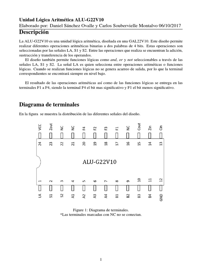 Alu G22V10 | PDF | Poco | Aritmética