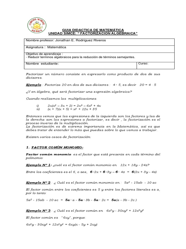 Guia Simce Numero 1 | PDF