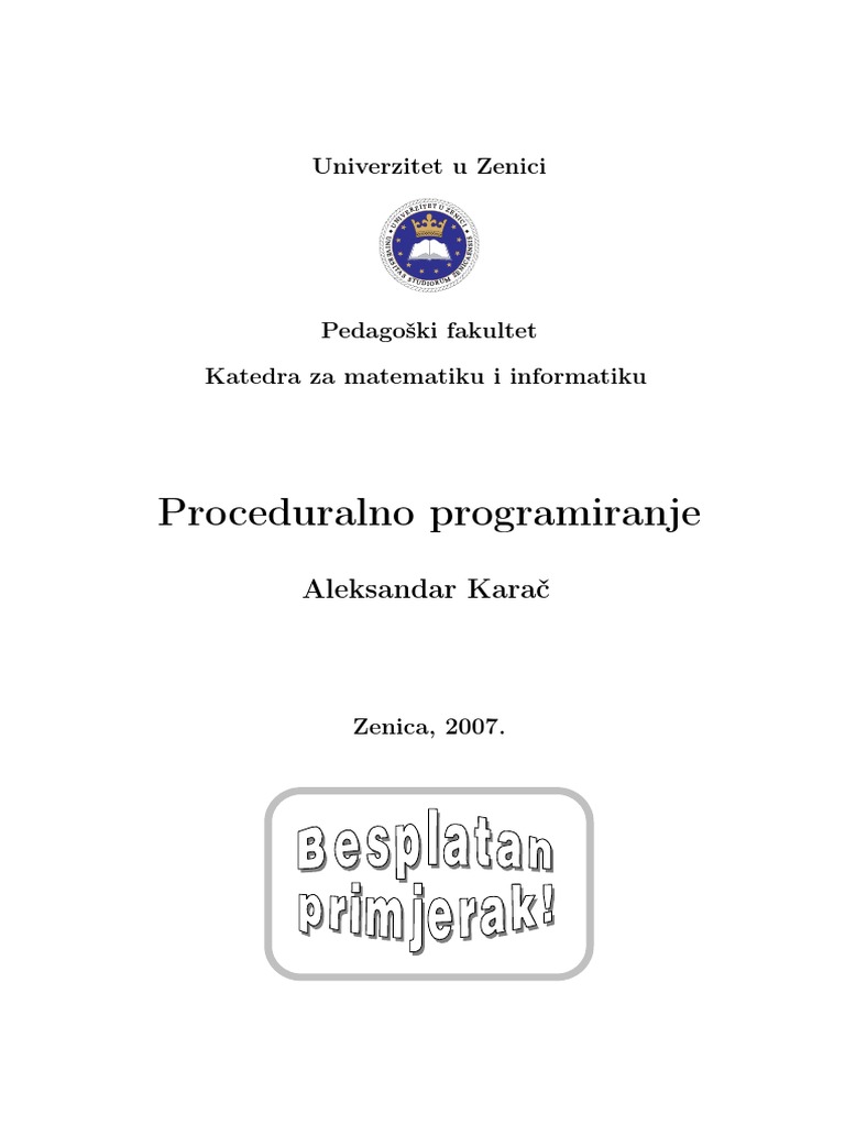 Objektno Orijentisano Programiranje C++ | PDF