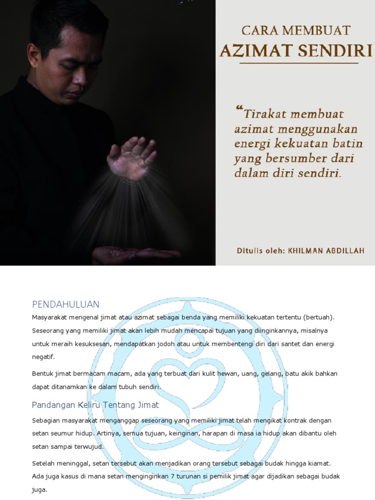 Ebook Cara Membuat Azimat Sendiri PDF | PDF