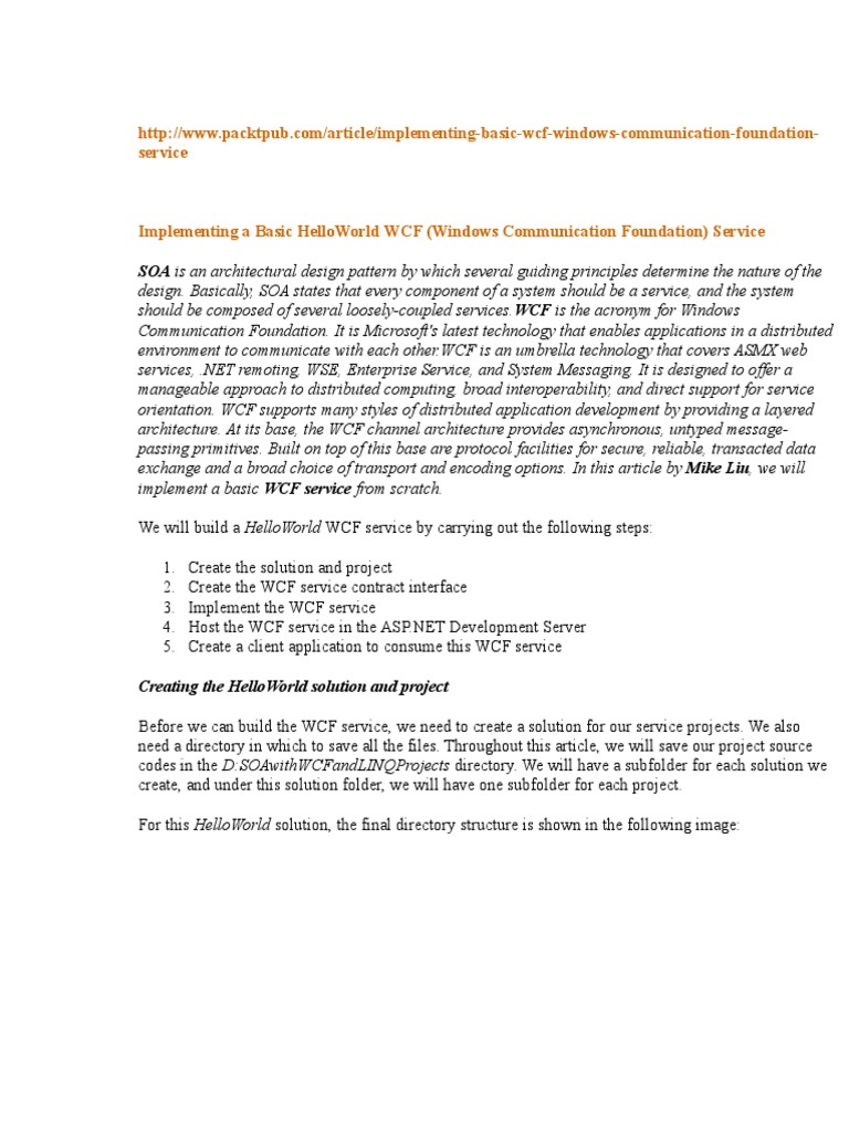 Implementing WCF | PDF | Windows Communication Foundation | Internet Information Services