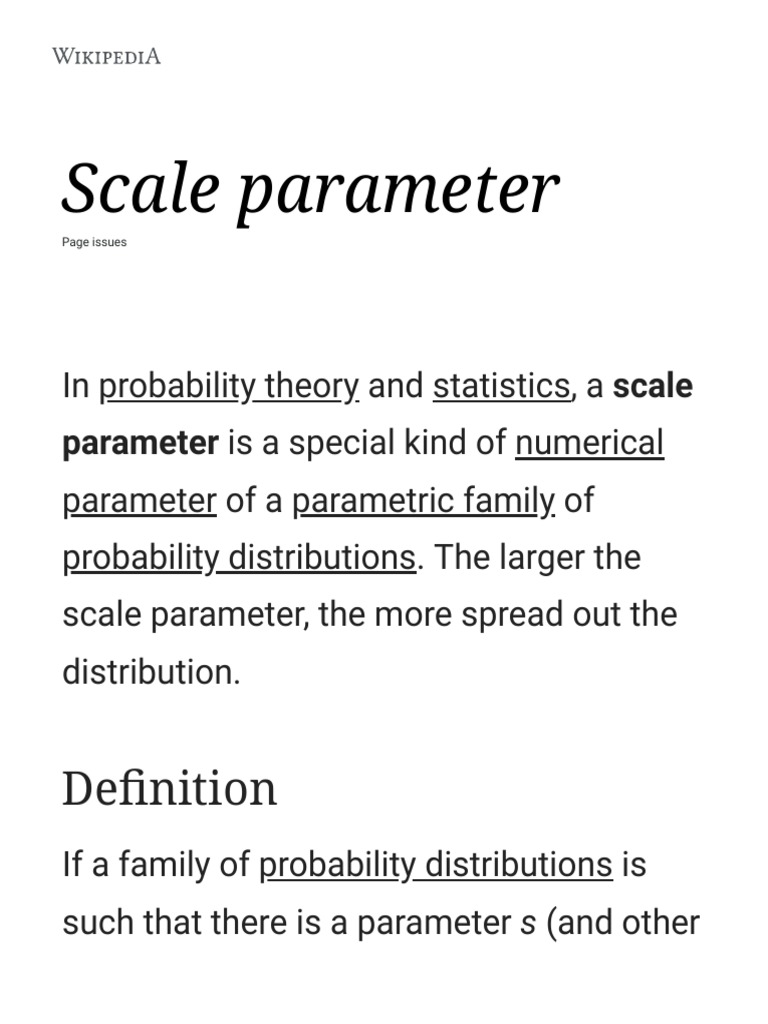 Scale Parameter | PDF | Normal Distribution | Estimator