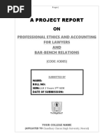 Practical File: Professional Ethics, Accountability of Lawyers and Bar Bench Relation | PDF ...