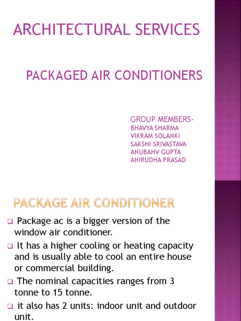 Overview of Packaged Air Conditioners | PDF | Air Conditioning | Hvac
