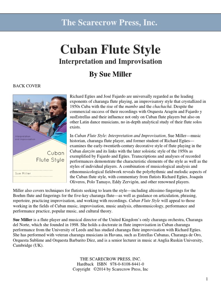 Cuban Flute Style Interpretation and Imp PDF | PDF | Refrain ...