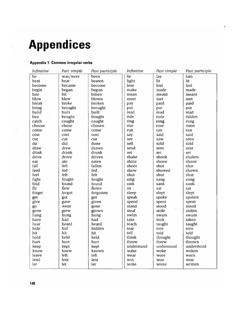 Elementary-Irregular Verbs PDF | PDF